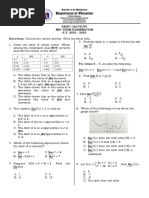 Rational Functions Practice Test | PDF | Asymptote | Function (Mathematics)