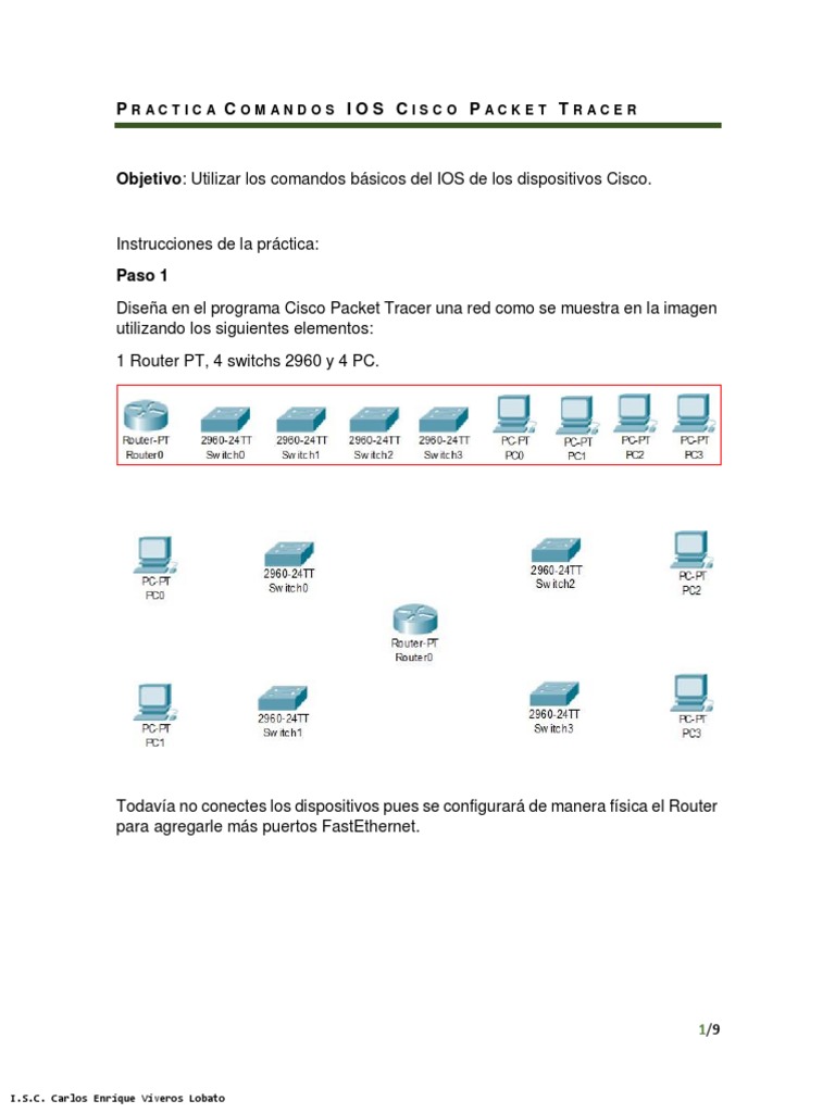 Comandos IOS Cisco Packet Tracer | PDF