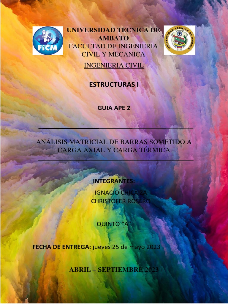 Análisis Matricial de Barras Sometido a Carga Axial y Carga Térmica ...