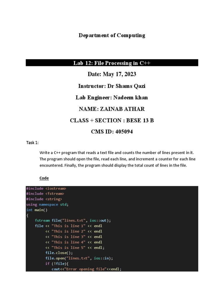 Oop Lab12 Pdf Software Object Computer Science 0586