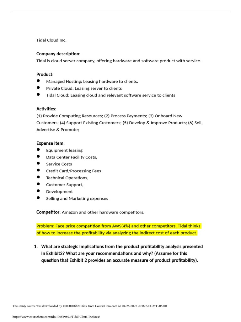 Tidal Cloud Inc | PDF