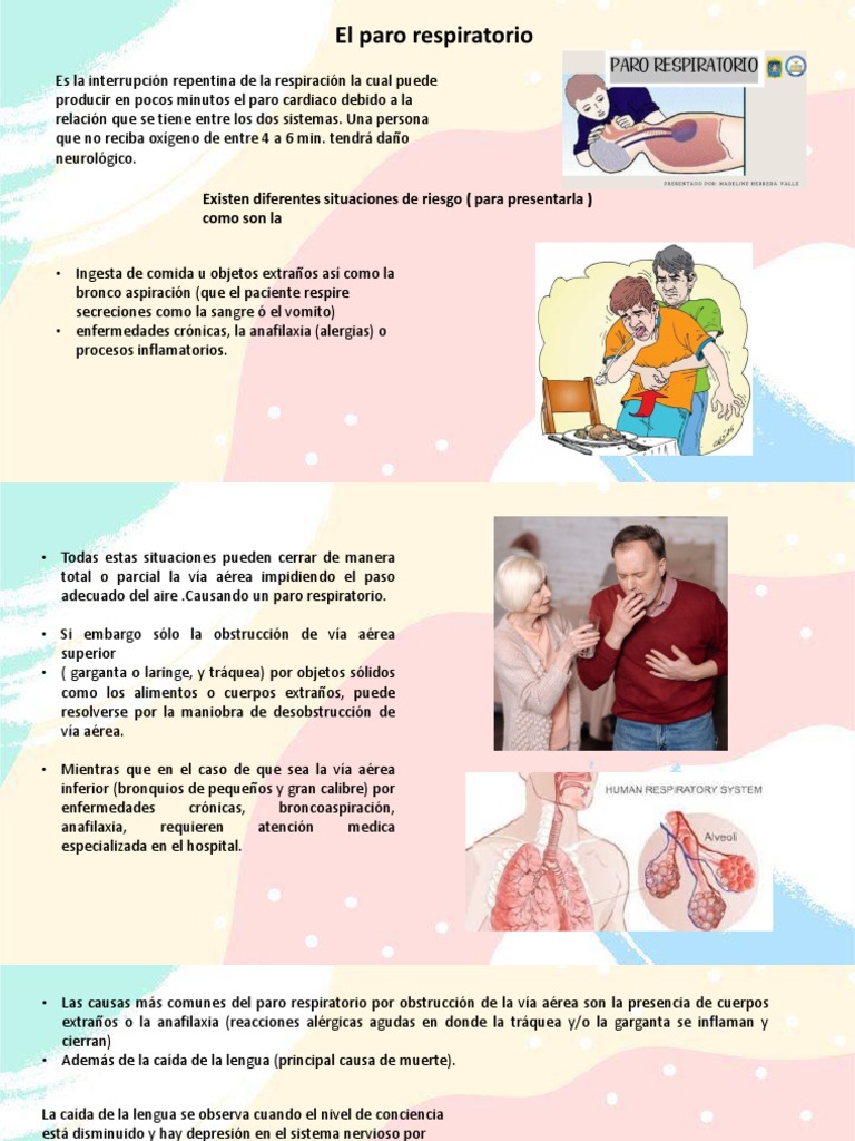 Paro Respiratorio: Causas y Maniobras de Auxilio | PDF | Paro cardíaco ...