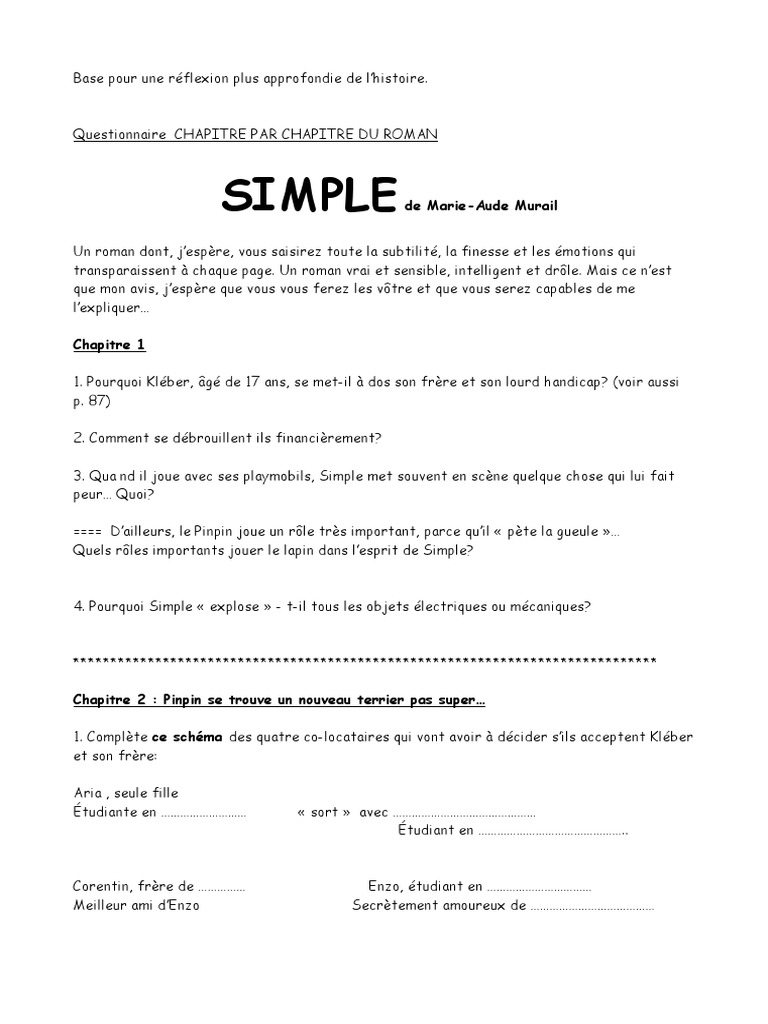 Simple Par Marie-Aude Murail | PDF | Maison et jardin | Mystère ...