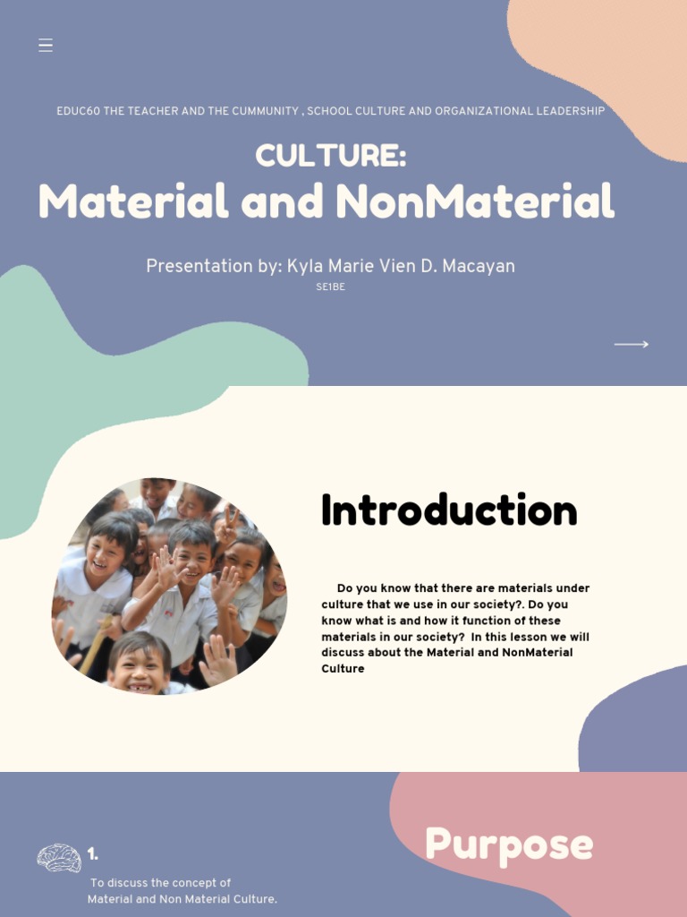 MATERIAL AND NON MATERIAL CULTURE | PDF