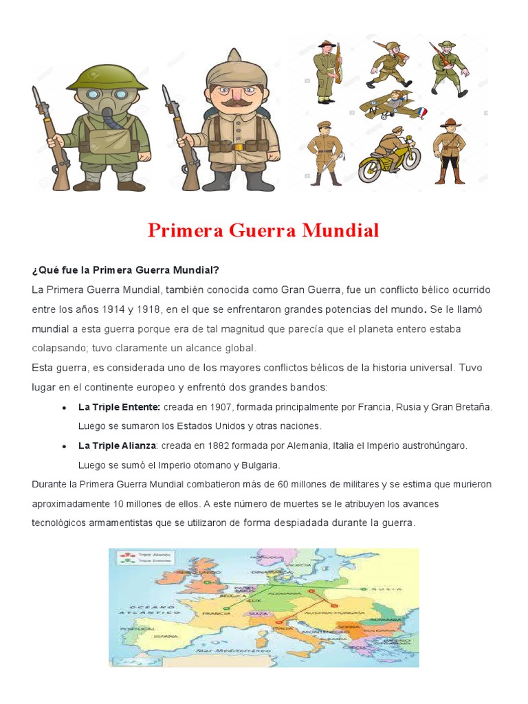 Causas y Consecuencias de la Primera Guerra Mundial | PDF | Primera ...