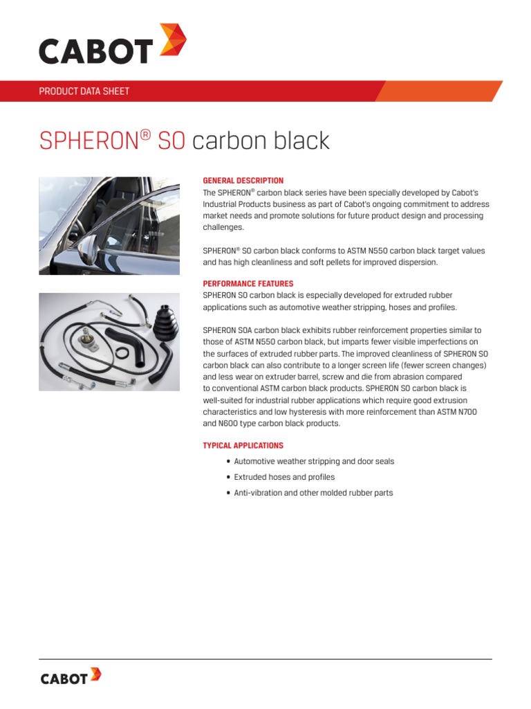 Datasheet SPHERON SOpdf | PDF | Extrusion | Natural Rubber