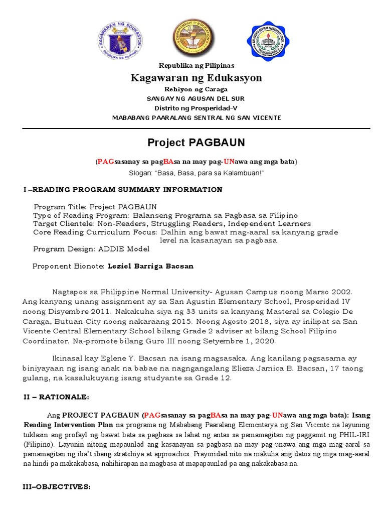 Filipino Reading Program | PDF