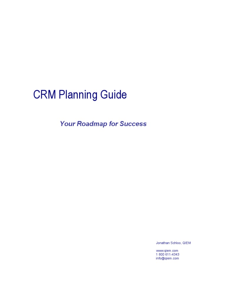 CRM Planning Guide | PDF