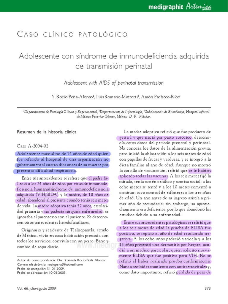 Caso Clinico Inmuno | PDF | VIH | VIH / SIDA