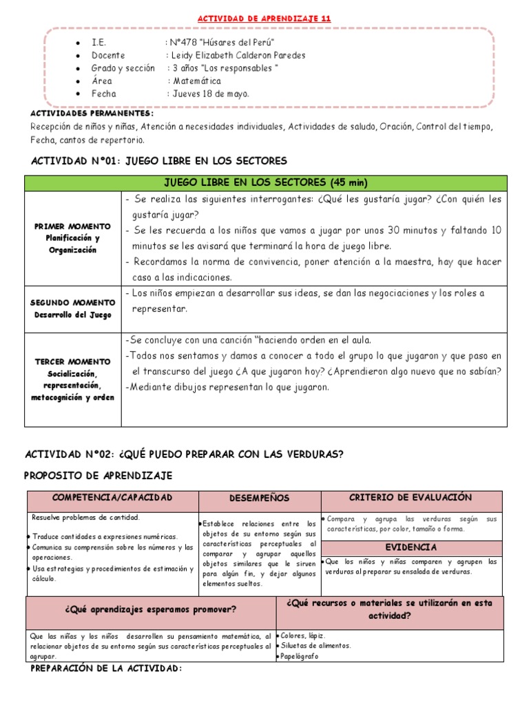 Mis Verduras Favoritas | PDF | Aprendizaje | Vegetales