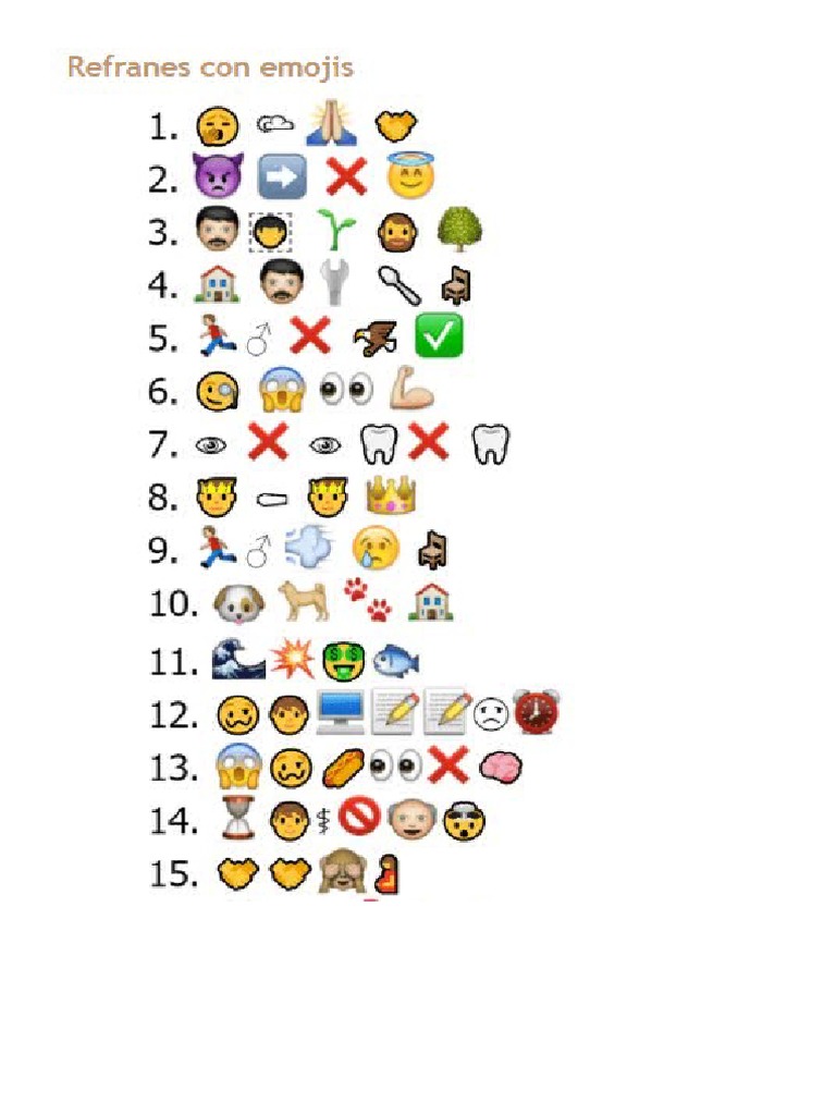 refranes con emojis | PDF