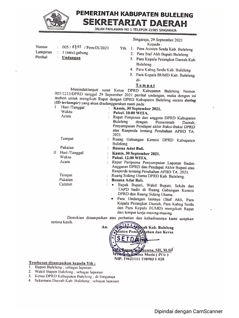 31 Surat Undangan DPRD | PDF