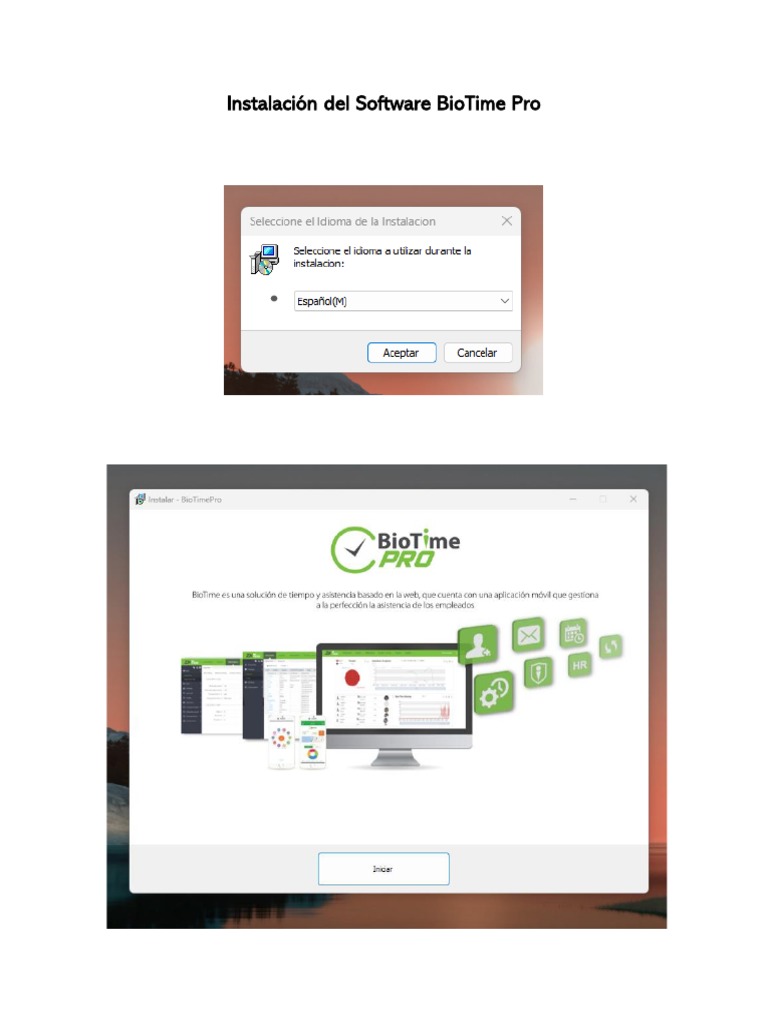 Instalación Del Software BioTime Pro | PDF | Tecnología
