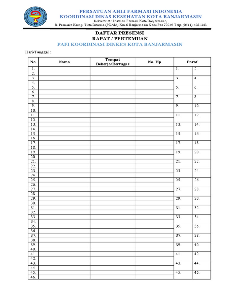 Daftar Presensi | PDF