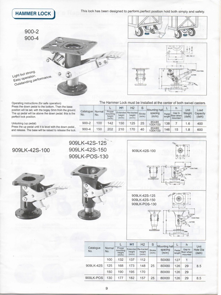 Floor Lock - Hammer Caster | PDF