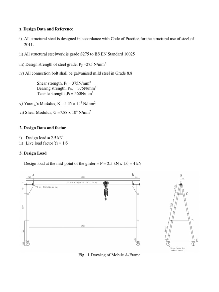 A-frame calculation without cover | PDF | Buckling | Young's Modulus