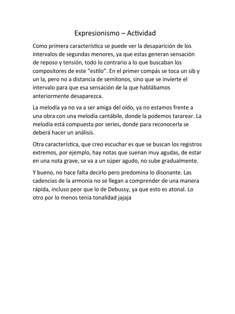 Expresionismo Actividad | PDF