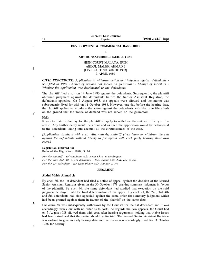 (1990) 1 CLJ 267 | PDF | Lawsuit | Judgment (Law)