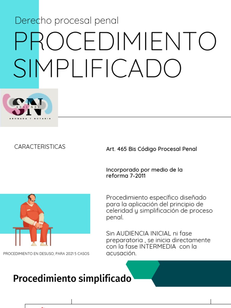 11.1 Procedimiento Simplificado Procesal Penal | PDF | Procedimiento ...