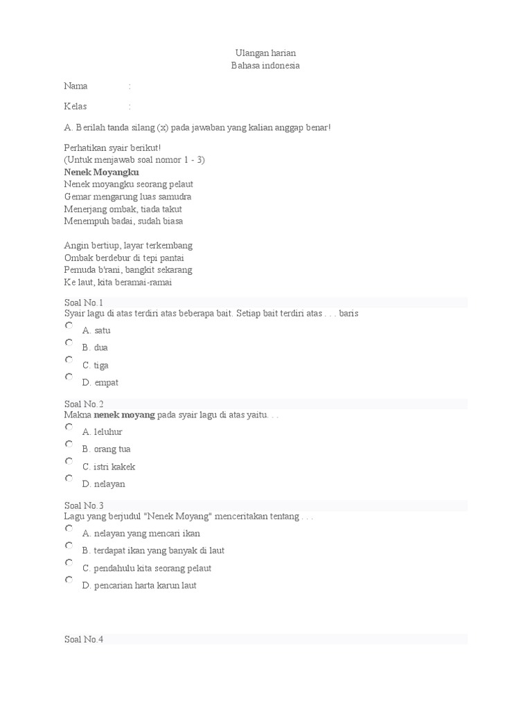 UH BI Bab 7 | PDF | Puisi