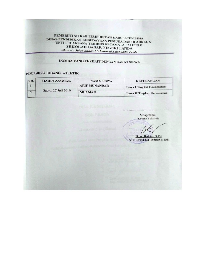 Surat Tugas Lomba | PDF