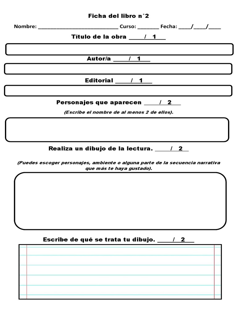 Ficha Del Libro - Plantilla 2 | PDF
