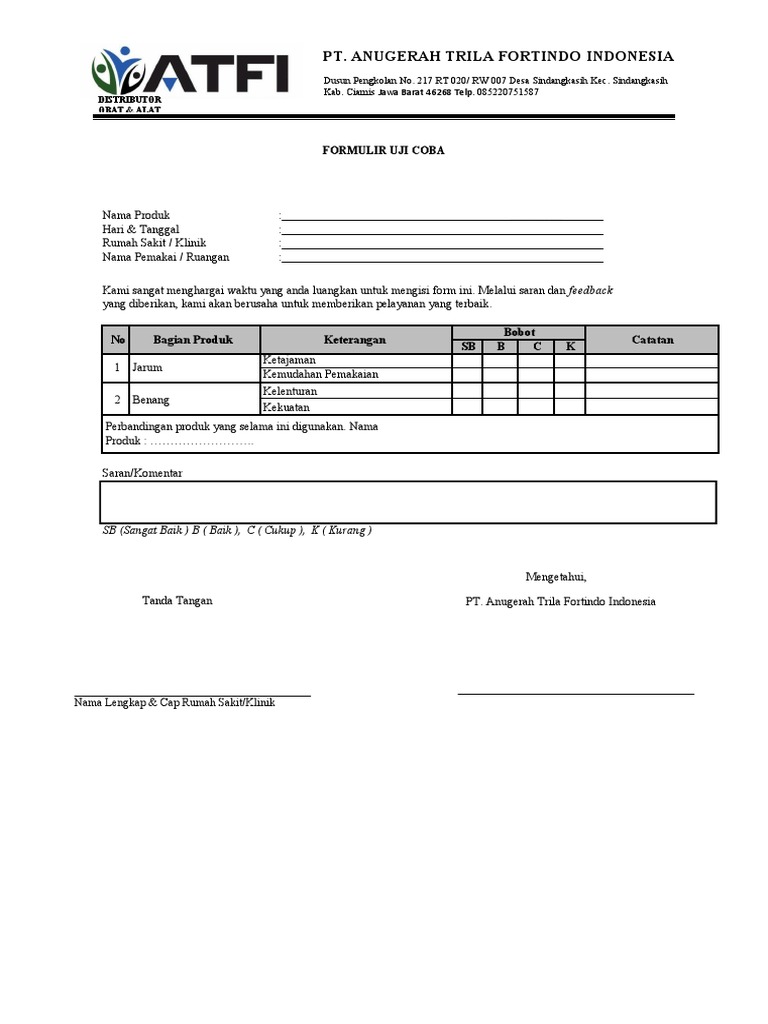 Formulir Uji Coba Pencil Couter | PDF