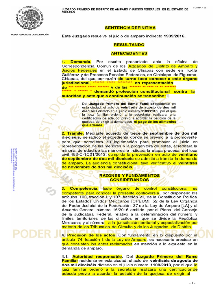 Sentencia de Amparo | PDF