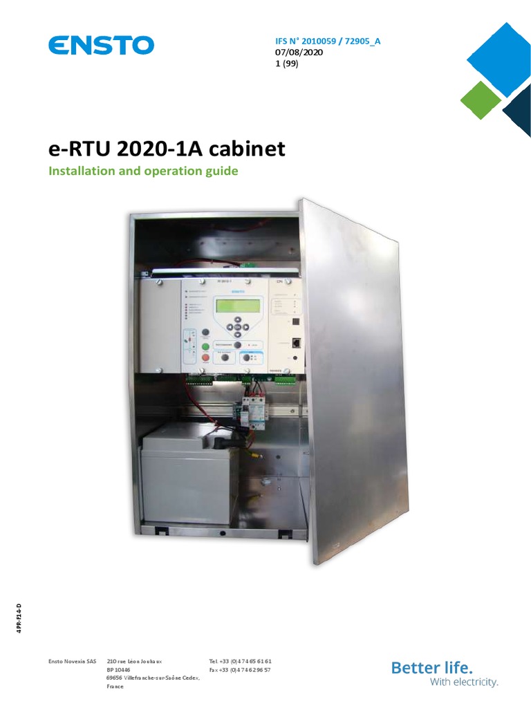 ENSTO RTU Operation Manual | PDF | Power Supply | Network Switch