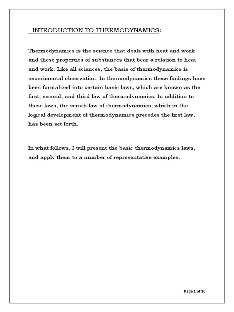 Thermodynamics PDF