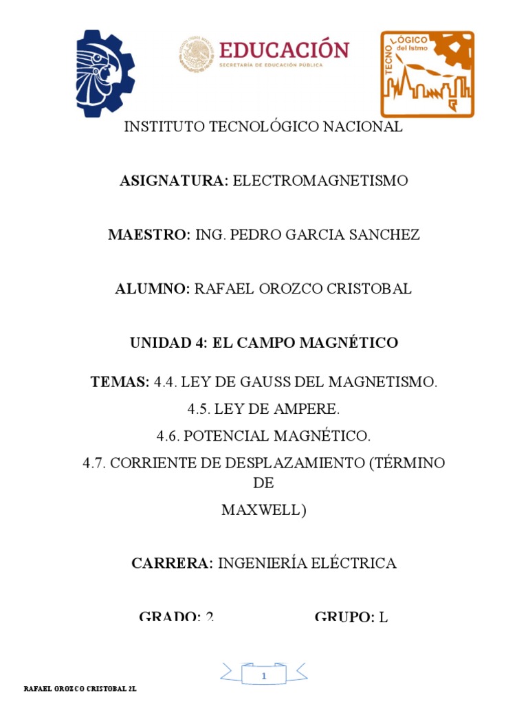 Tarea Electro 2 | PDF | Campo magnético | Electromagnetismo