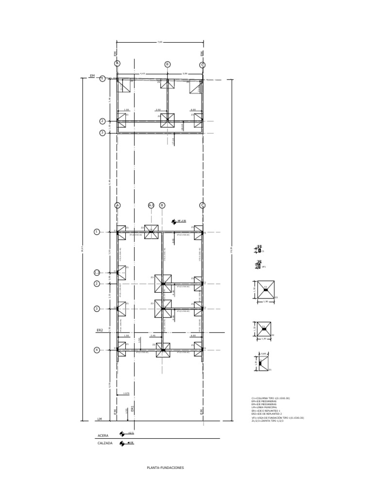 Plano de Fundaciones | PDF