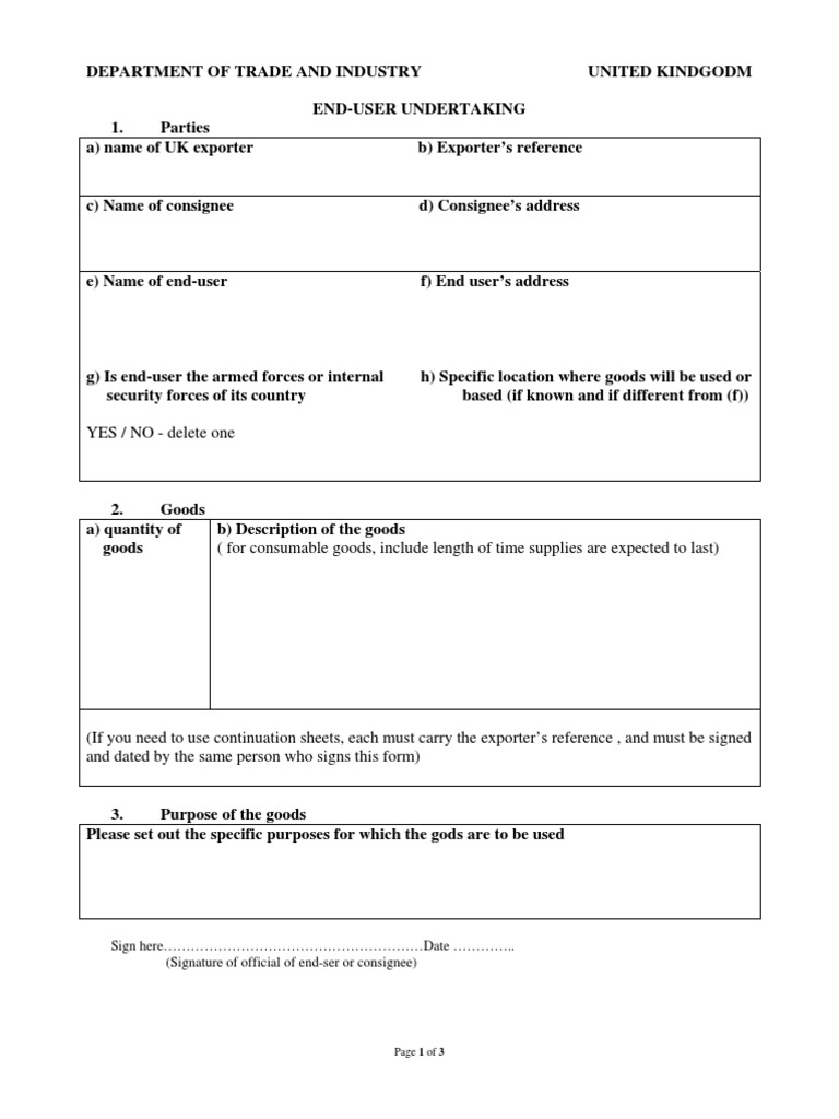 End User Certificate Template