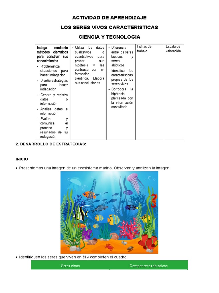 CIENCIA Los Seres Vivos | PDF | Organismos | Evolución