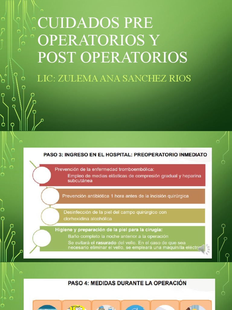 Cuidados Pre Operatorios y Post Operatorios | PDF