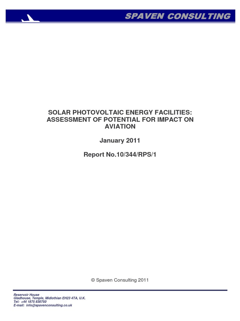Spalven Consulting-Reflectivity Solar Report | PDF | Photovoltaics | Solar Energy