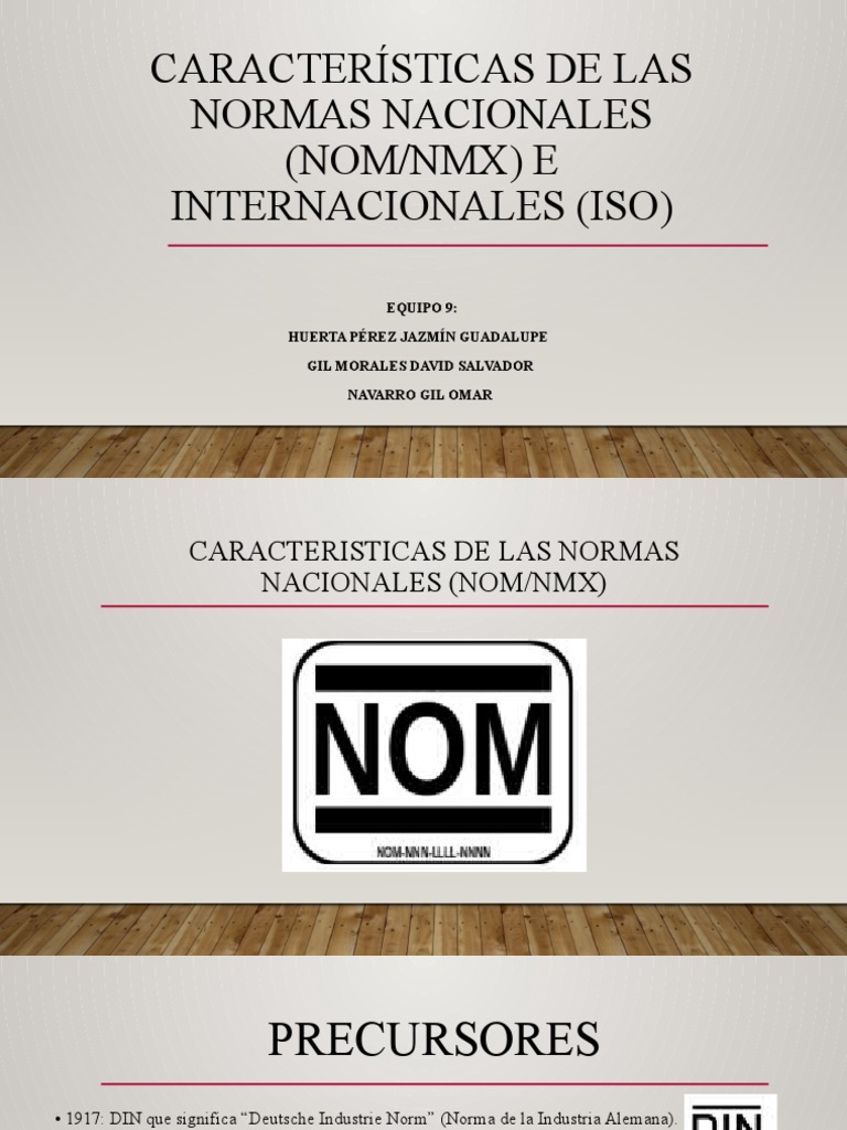 Nom, NMX e Iso | PDF | Gestión de la calidad | Calidad (comercial)
