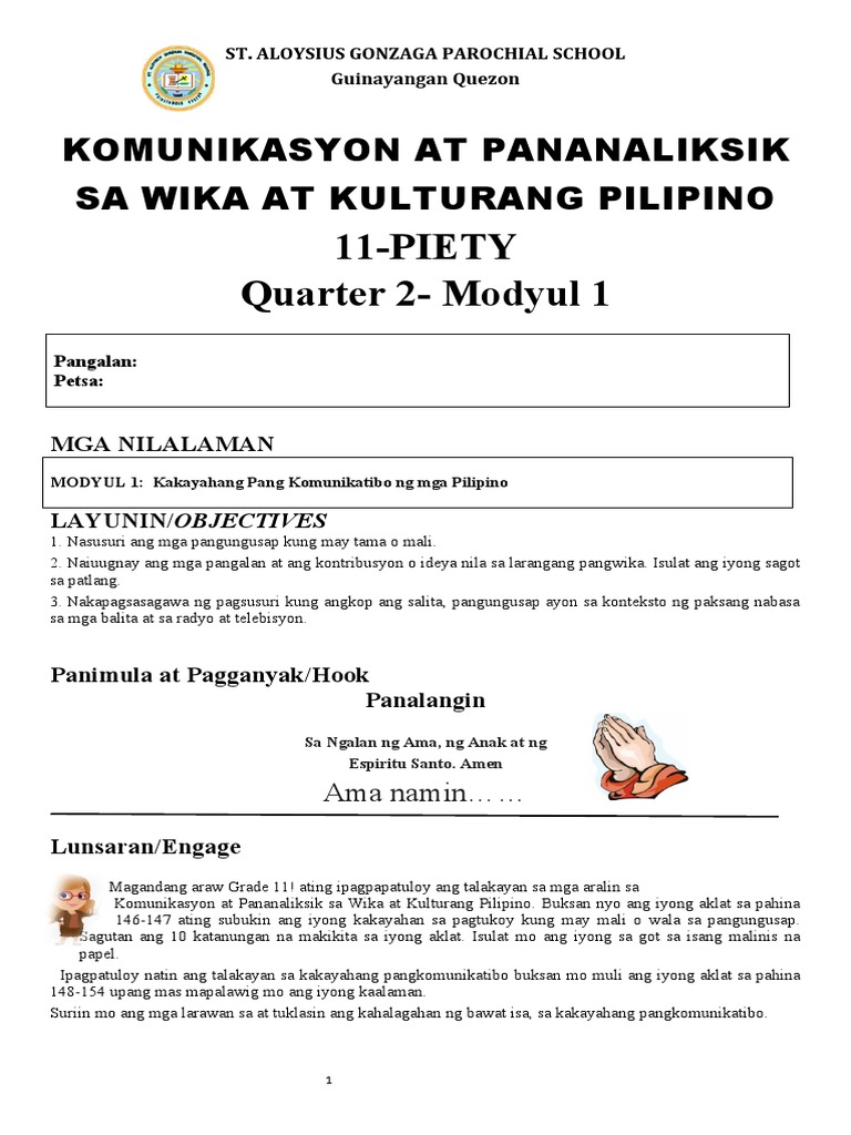 Filipino 11-Week 2 | PDF