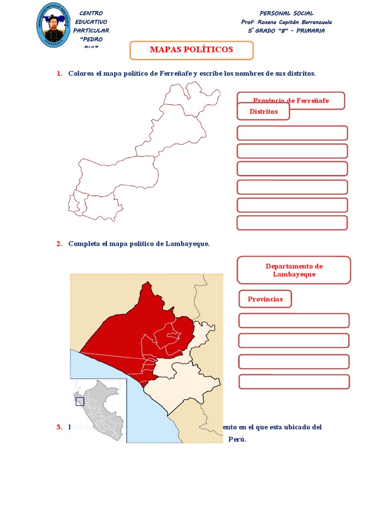 Mapas Politicos | PDF | Perú