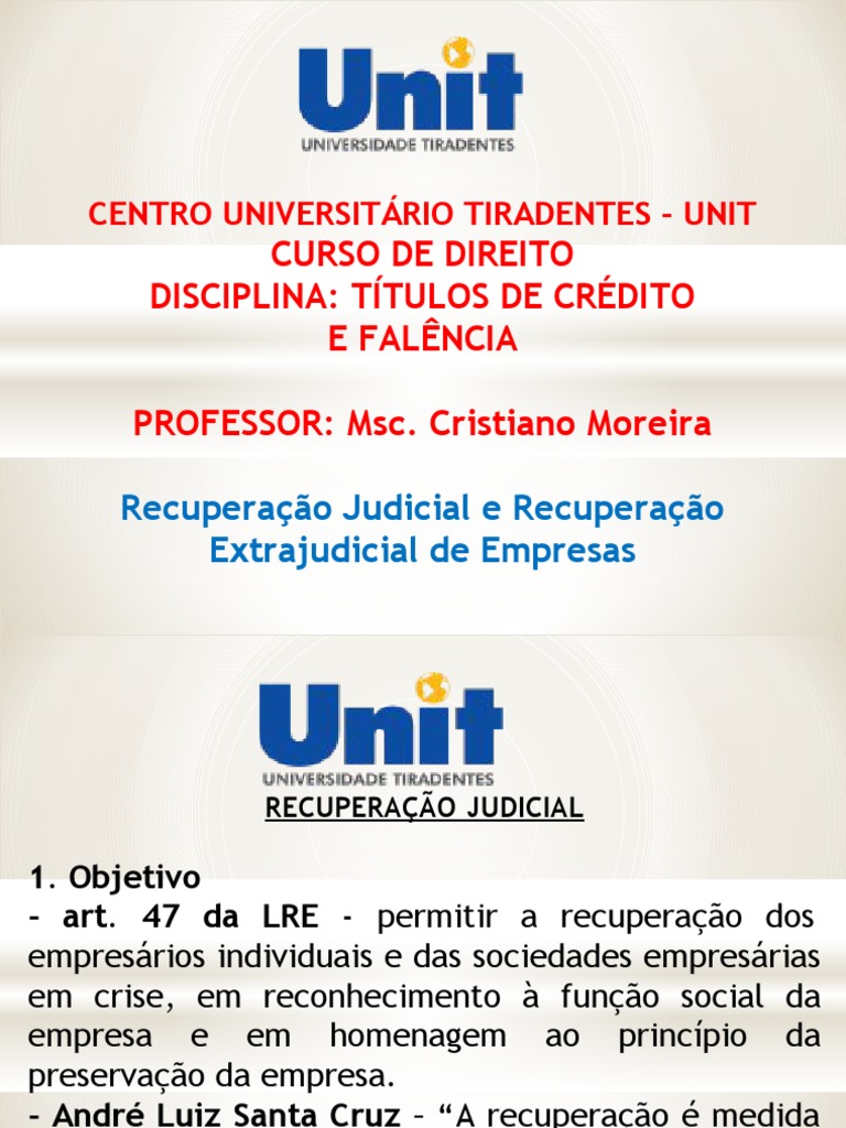 Recuperação Judicial e Recuperação Extrajudicial das empresas | PDF Recuperação Judicial e Recuperação Extrajudicial das empresas | PDF