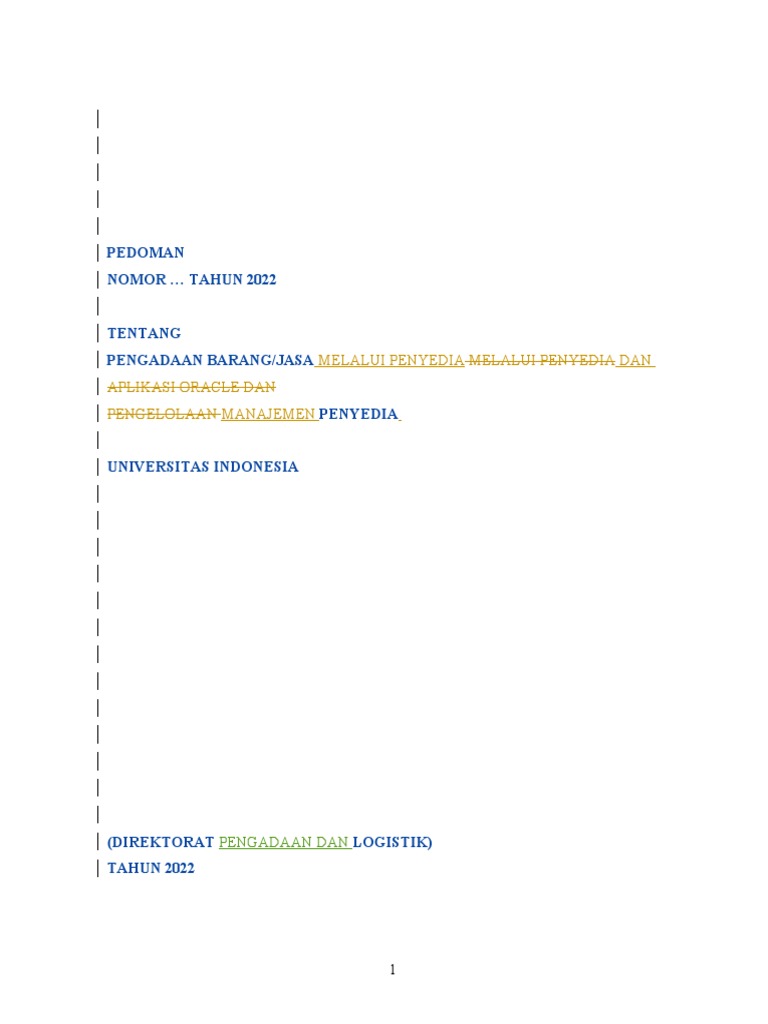 Pedoman - 1 - PBJ - Melalui Penyedia - Aplikasi Oracle - Pengelolaan ...