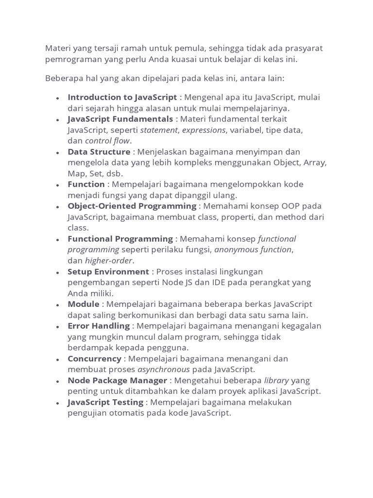 Materi Yang Tersaji Ramah Untuk Pemula | PDF Materi Yang Tersaji Ramah Untuk Pemula | PDF