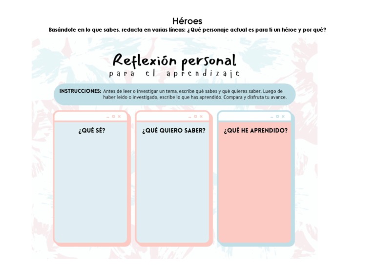 Qué Sé, Qué Quiero Saber, Qué He Aprendido | PDF