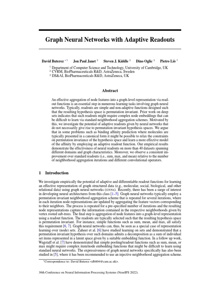 3516 Graph Neural Networks With Ada | PDF