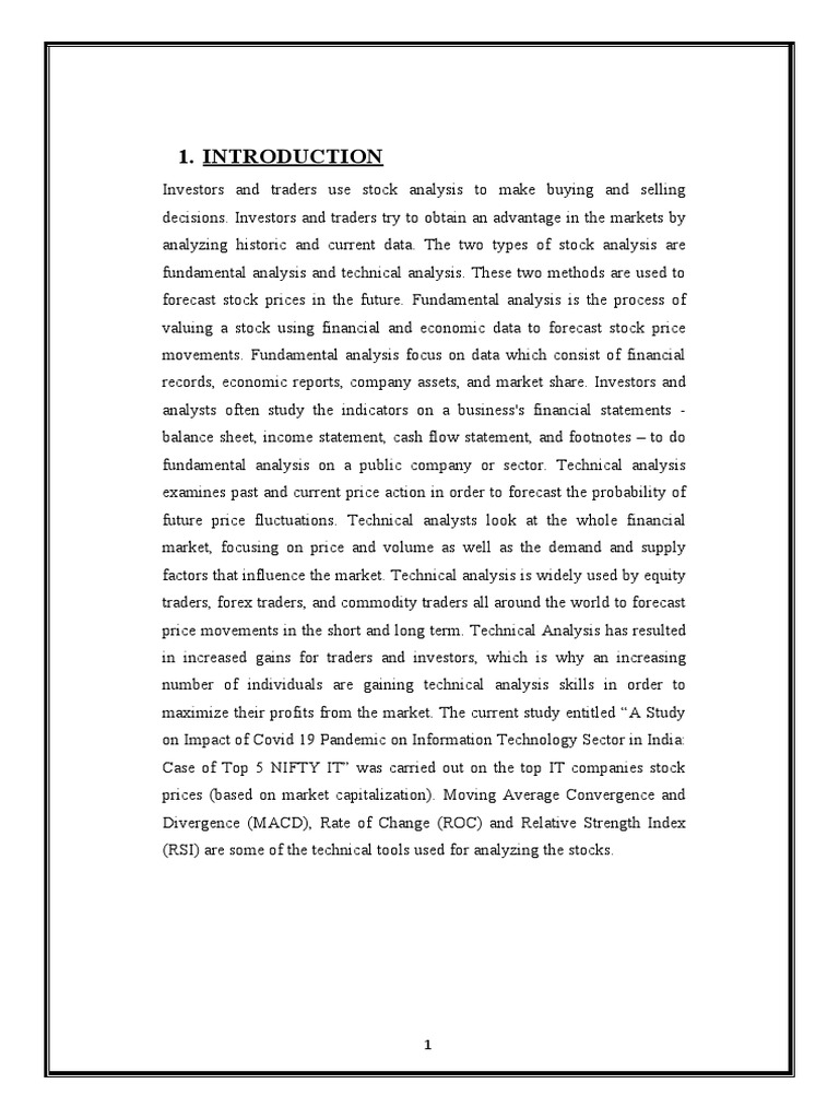 Final Project Report Vishnu | PDF | Technical Analysis | Stock Market