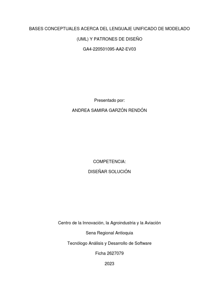 2-Bases Conceptuales de Uml y Patrones de Diseño | PDF 2-Bases Conceptuales de Uml y Patrones de Diseño | PDF