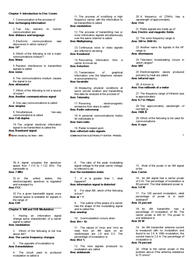 Frenzel Communication | PDF | Frequency Modulation | Detector (Radio)