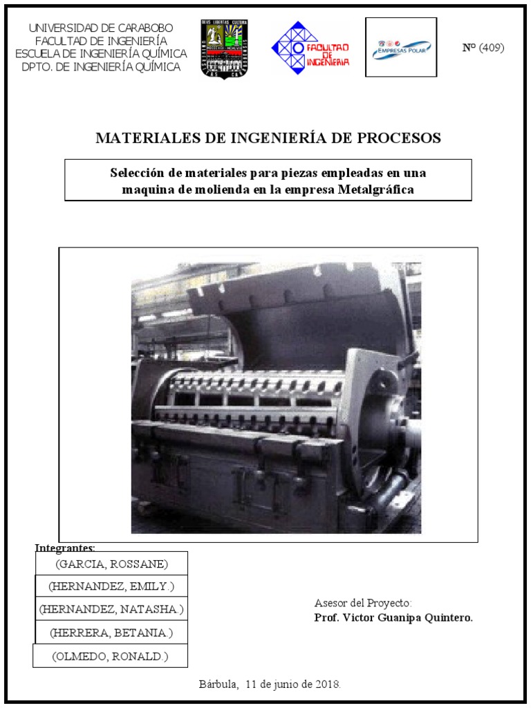 Proyecto de Materiales Listo para Entregar | PDF