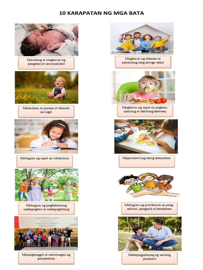 10 Karapatan NG Mga Bata | PDF