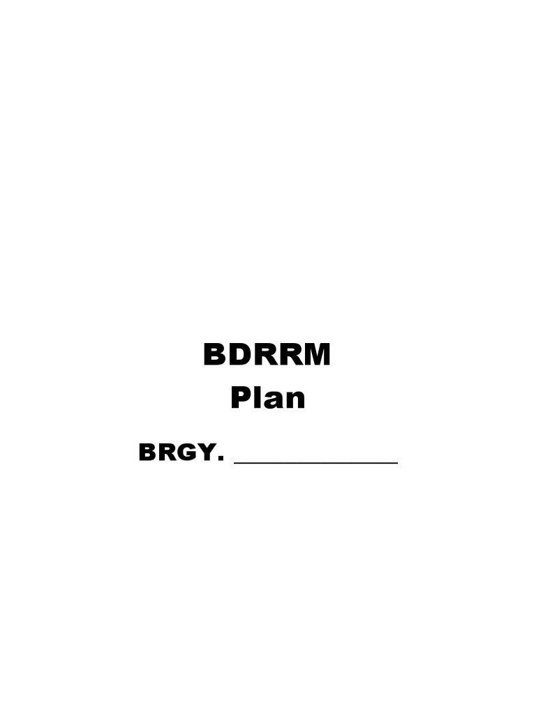 BDRRM PLAN For Template | PDF | Emergency Evacuation | Emergency Management